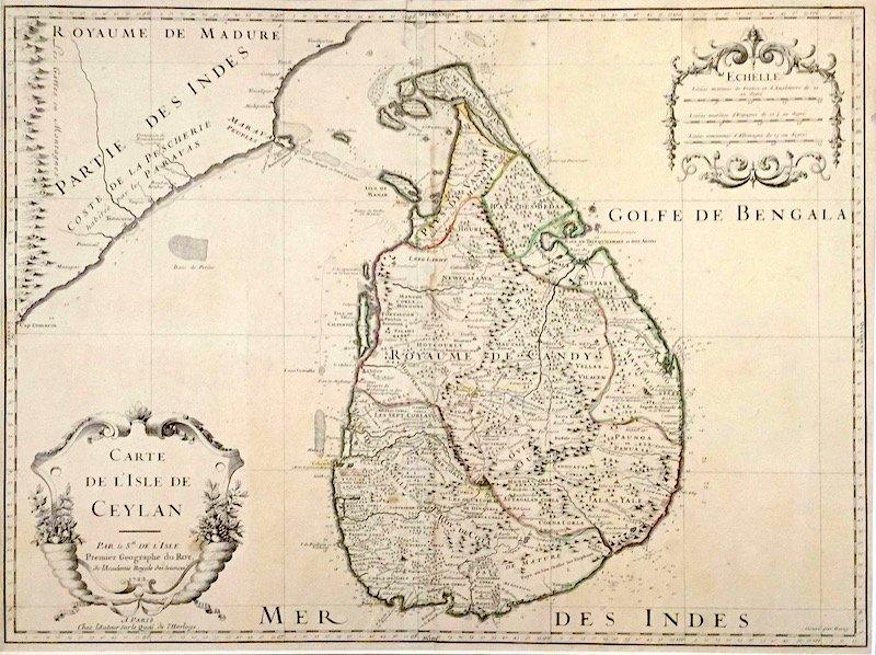 Mapa, Carte De L’Isle de Ceylan – Livraria Trindade Alfarrabista